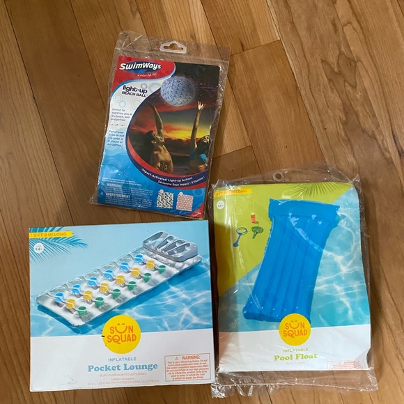 Sun Squad | Other | Pool Floats And Light Up Beach Ball | Poshmark